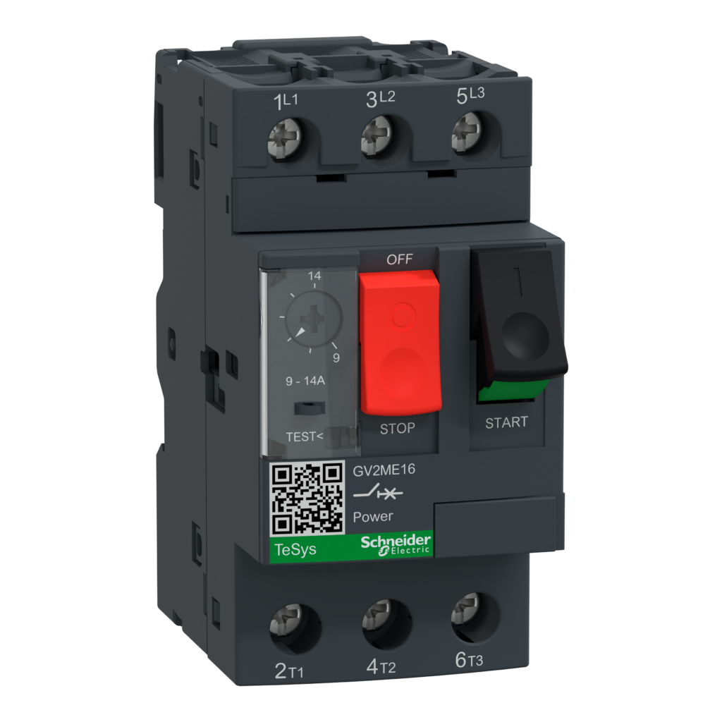 GV2ME16 Motor circuit breaker,3P, 9~14A,thermal magnetic - Egy Volt