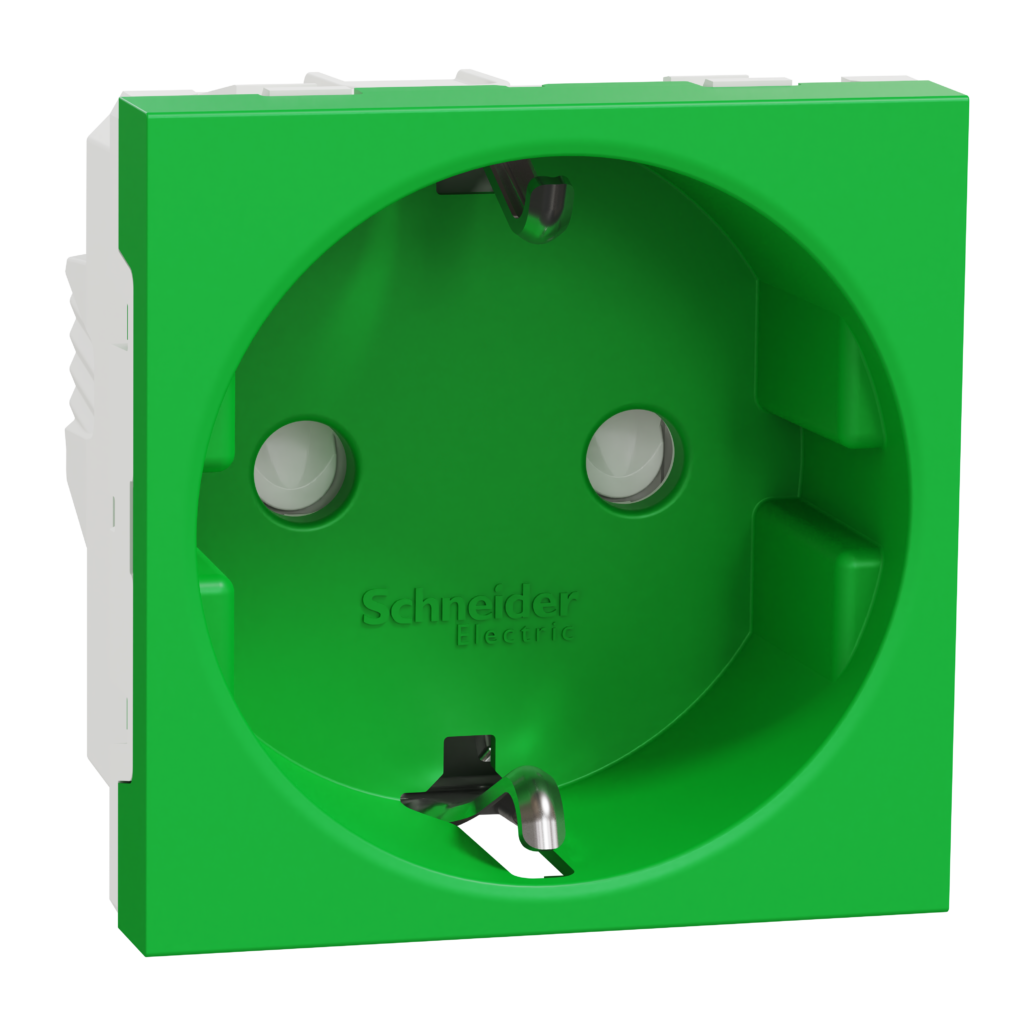 NU303706 Socket-outlet, New Unica, mechanism, 2P + E, 16A, Schuko, with ...