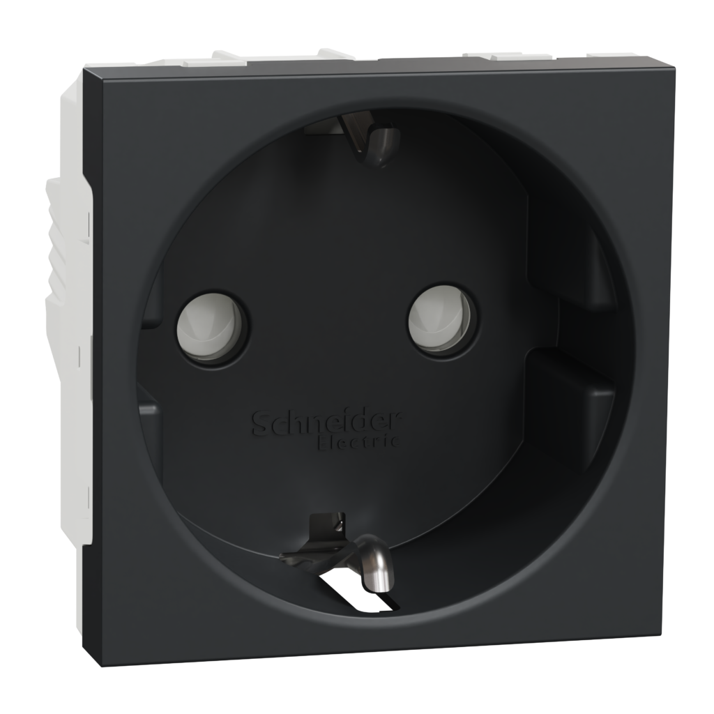 NU303754 Socket-outlet, New Unica, 2P+E, 16A, Schuko, with shutter ...