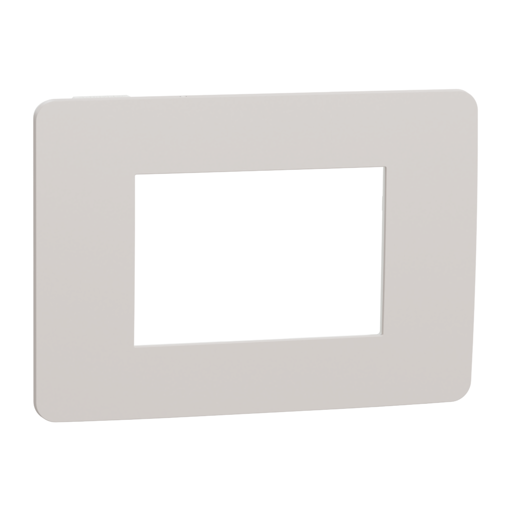NU270324 Cover frame, New Unica, 1 gang, 3 modules, light grey and ...